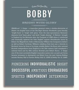 Bobby | Name Art Print – Name Stories
