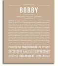 Bobby | Name Art Print – Name Stories