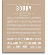 Bobby | Name Art Print – Name Stories