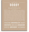 Bobby | Name Art Print – Name Stories