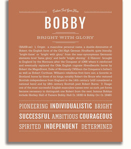 Bobby | Name Art Print – Name Stories