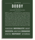 Bobby | Name Art Print – Name Stories