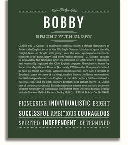 Bobby | Name Art Print – Name Stories