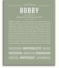 Bobby | Name Art Print – Name Stories
