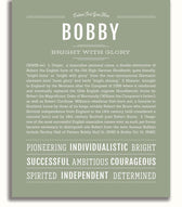 Bobby | Name Art Print – Name Stories