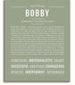 Bobby | Name Art Print – Name Stories