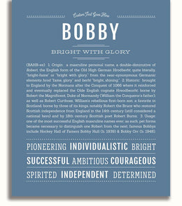 Bobby | Name Art Print – Name Stories