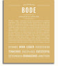 Bode | Name Art Print – Name Stories