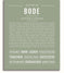 Bode | Name Art Print – Name Stories