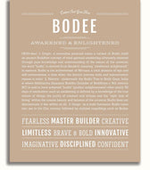 Bodee Personalized Name Meaning Art Prints – Name Stories