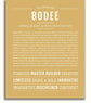 Bodee | Name Art Print – Name Stories