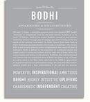 Bodhi Personalized Name Meaning Art Prints – Name Stories