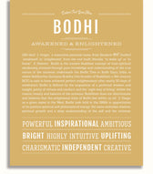 Bodhi | Name Art Print – Name Stories