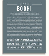 Bodhi Personalized Name Meaning Art Prints – Name Stories