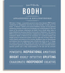 Bodhi Personalized Name Meaning Art Prints – Name Stories