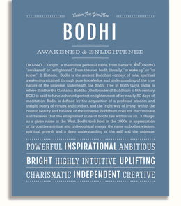Bodhi | Name Art Print - Personalized Custom Gifts – Name Stories