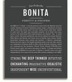 Bonita | Name Art Print – Name Stories
