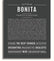 Bonita | Name Art Print – Name Stories