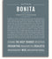 Bonita | Name Art Print – Name Stories