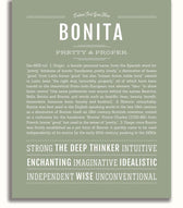 Bonita | Name Art Print – Name Stories
