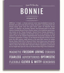 Bonnie | Name Art Print – Name Stories