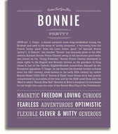 Bonnie | Name Art Print – Name Stories