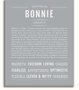 Bonnie | Name Art Print – Name Stories