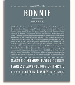 Bonnie | Name Art Print – Name Stories