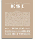 Bonnie | Name Art Print – Name Stories