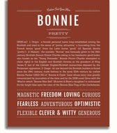 Bonnie | Name Art Print – Name Stories