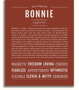 Bonnie | Name Art Print – Name Stories