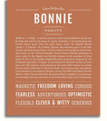 Bonnie | Name Art Print – Name Stories