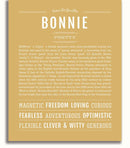 Bonnie | Name Art Print – Name Stories