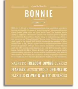 Bonnie | Name Art Print – Name Stories