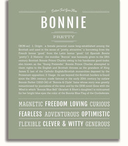 Bonnie | Name Art Print – Name Stories