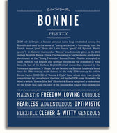 Bonnie | Name Art Print – Name Stories