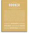 Booker | Name Art Print – Name Stories