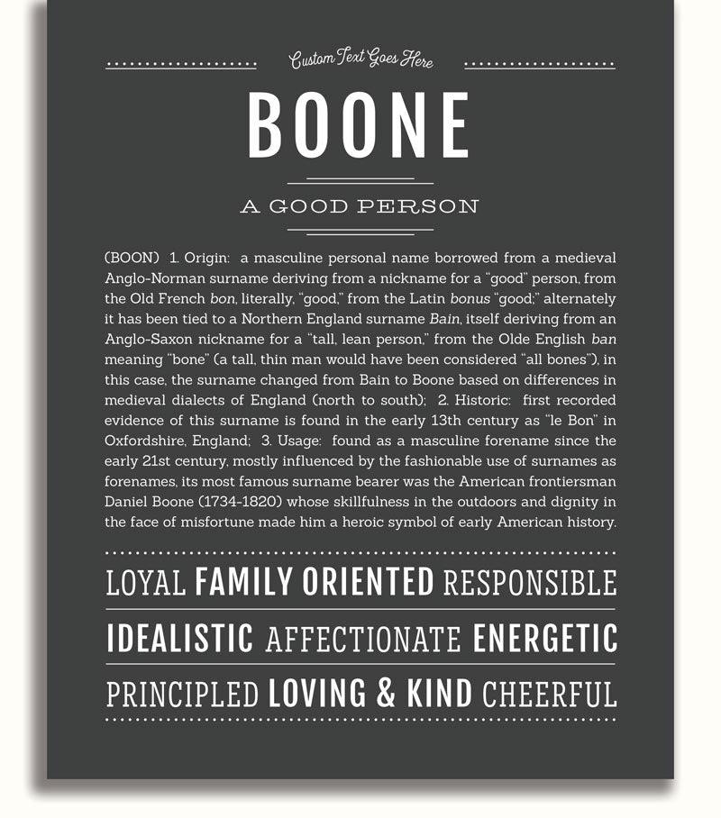 Boone | Name Art Print – Name Stories
