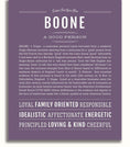 Boone | Name Art Print – Name Stories