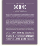 Boone | Name Art Print – Name Stories