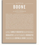 Boone | Name Art Print – Name Stories