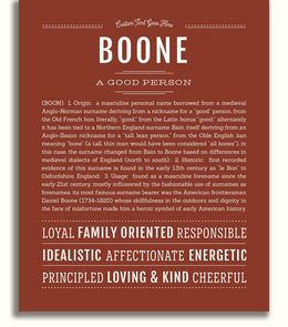 Boone | Name Art Print – Name Stories