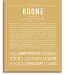 Boone Personalized Name Meaning Art Prints – Name Stories