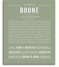 Boone | Name Art Print – Name Stories