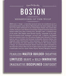 Boston Personalized Name Meaning Art Prints – Name Stories