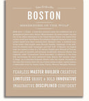 Boston | Name Art Print – Name Stories