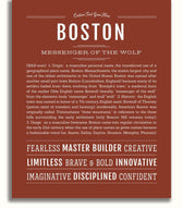 Boston | Name Art Print – Name Stories