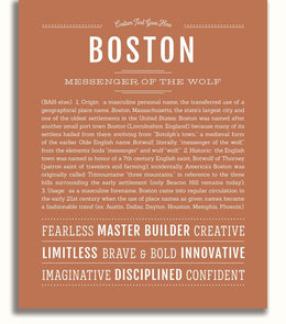 Boston | Name Art Print – Name Stories