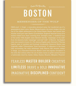 Boston | Name Art Print – Name Stories