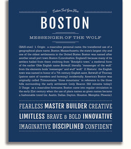 Boston | Name Art Print – Name Stories